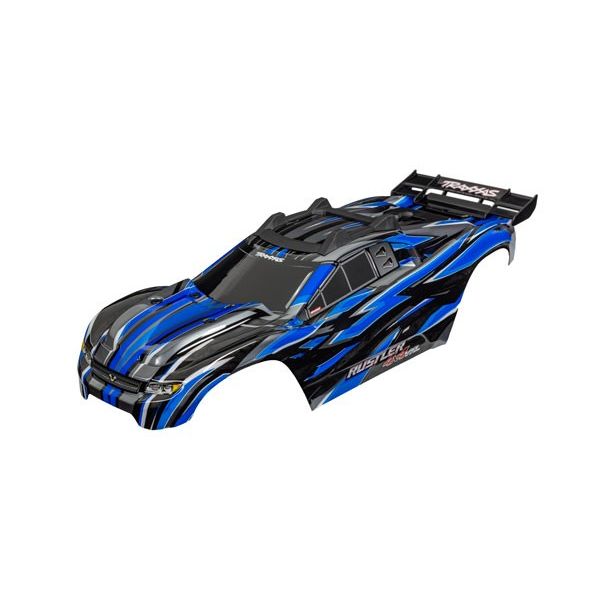 Traxxas TRX-6785-BLUE Body, Rustler 4X4 VXL, blue? TopRC!