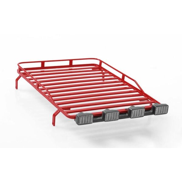 RC4WD Roof Rack with Light Pods for 1/18 Gelande D90 (Red) (VVV-C0280)