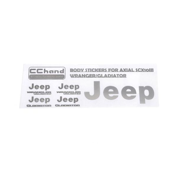RC4WD Metal Logo Decal Sheet for Axial 1/10 SCX10 III Jeep (Gladiator ...