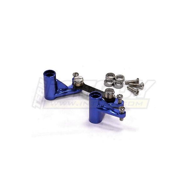 Integy Billet Machined Steering Bellcrank Blue - Rustler, Slash